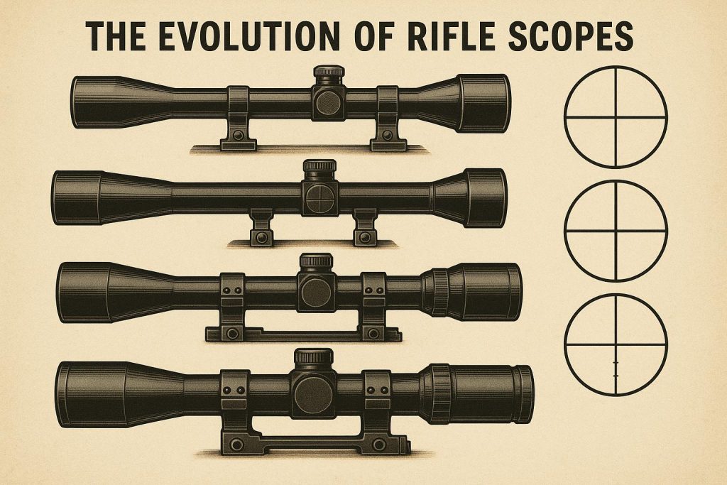 The evolution of rifle scopes.